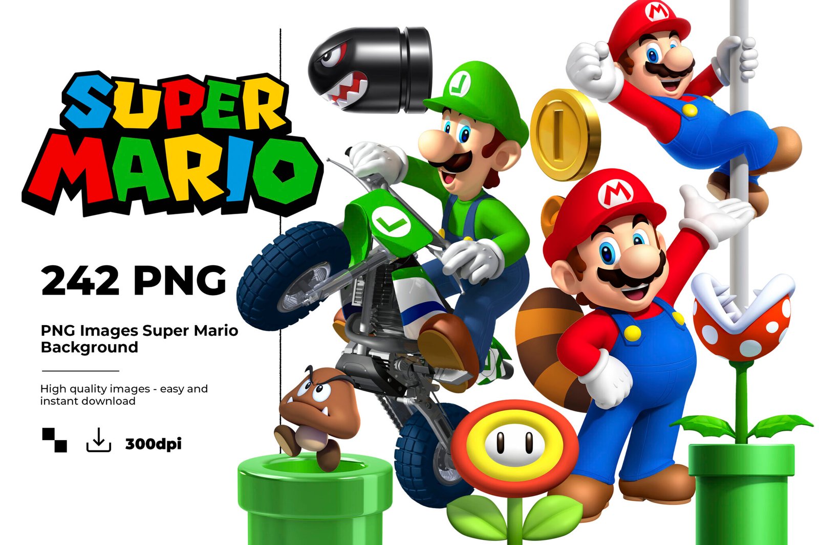 Super Mario clipart, Super Mario clip art, Super Mario png, Super Mario ...