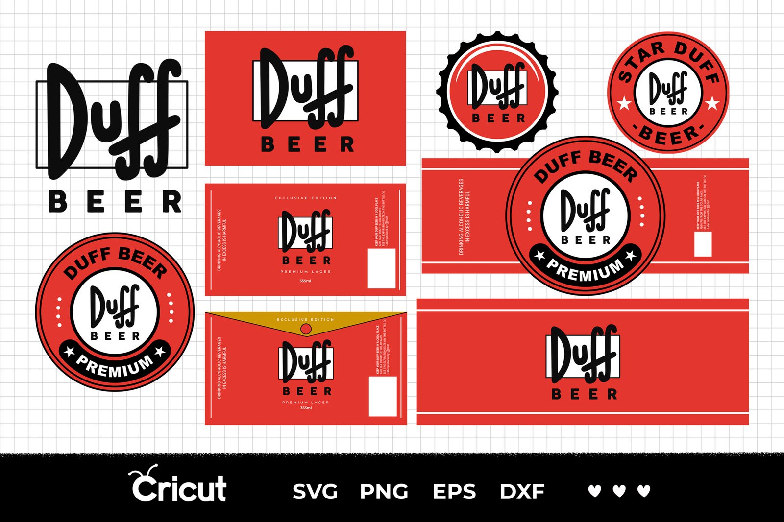 Duff Beer Duff Beer Svg Eps Pdf Png Duff Beer Bundle Duff Beer Cricut Duff Beer