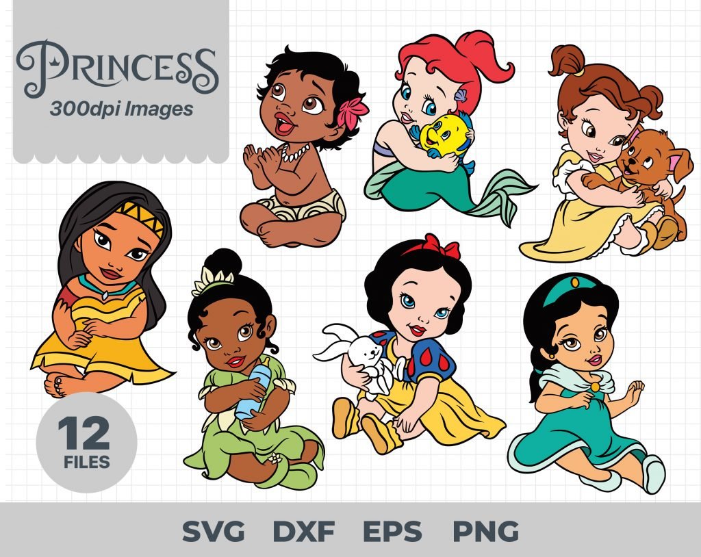 Baby Princess, Baby Princess Svg, Eps, Pdf, Png, Baby Princess Bundle ...