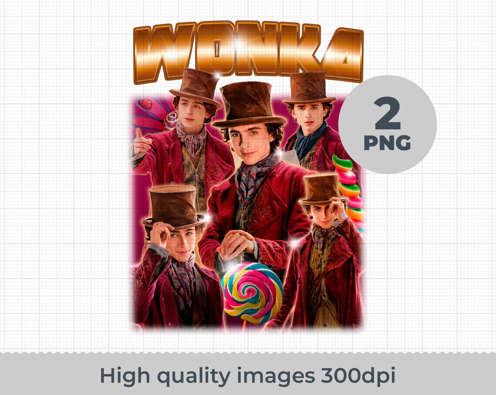 Willy Wonka Timothee Chalamet Vintage PNG, Willy Wonka png, Wonka film ...