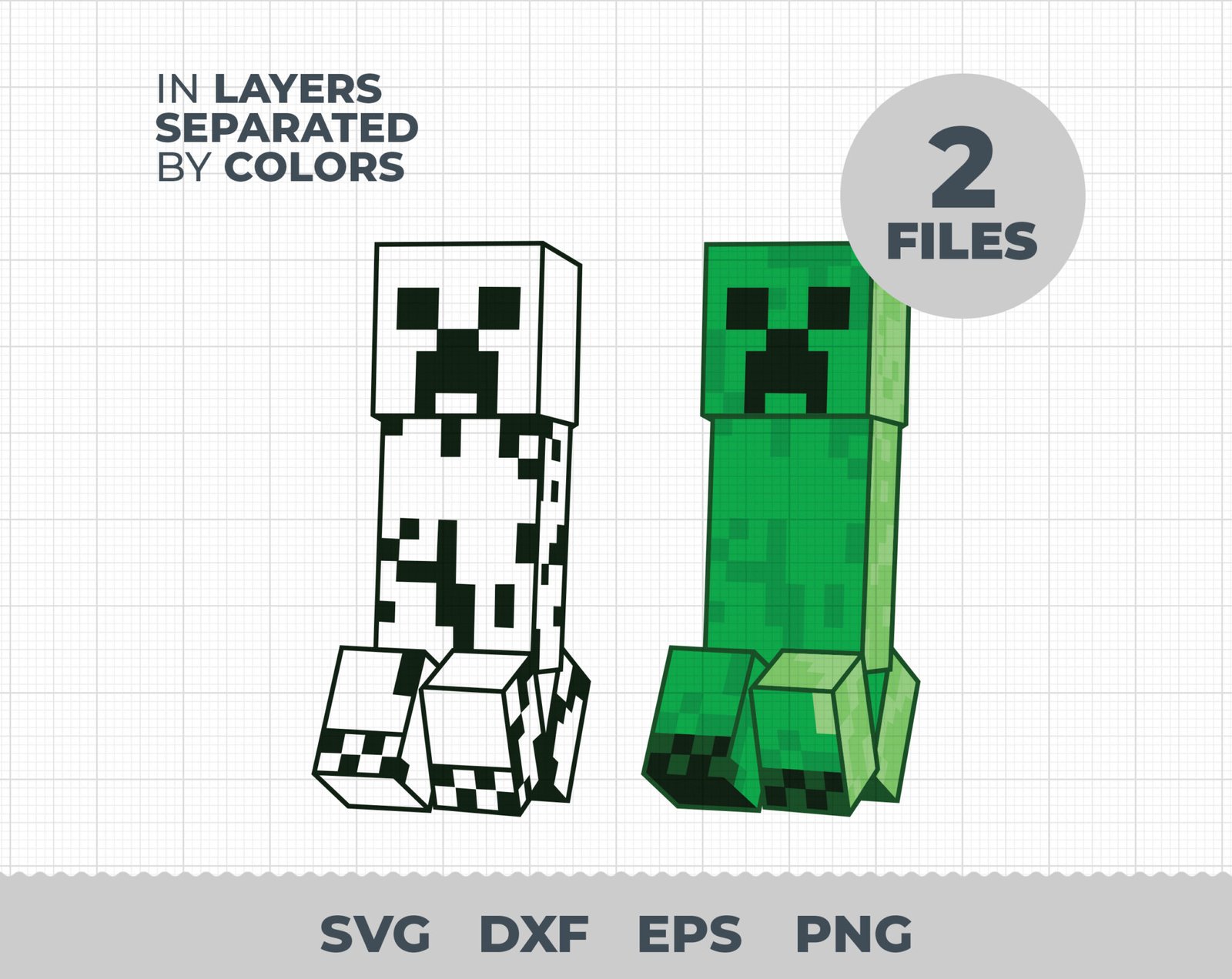 Minecraft Svg, Layered Svg, Cricut, Silhouette - RikunaStore