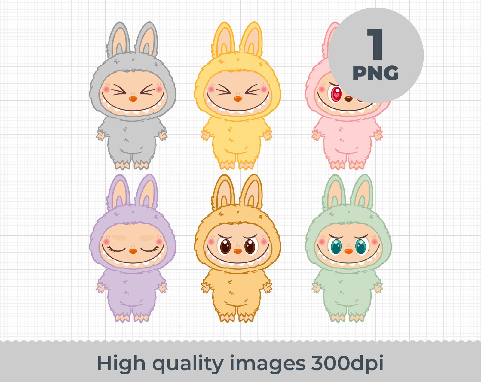 Labubu PNG, Labubu Bundle png, labubu characters png - RikunaStore